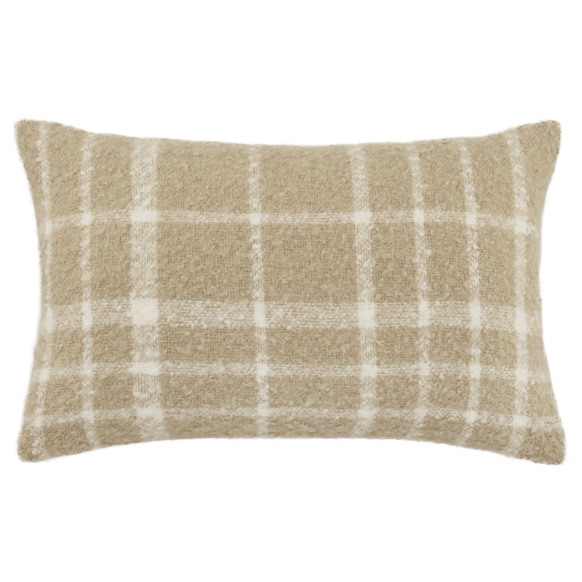 Click here for Bouclair Beige Ruskin Plaid Decorative Lumbar Pill... prices