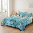 Abstract Glass Shard Splicing 3 Pieces Quilt Set,1 Quilt with 2 Shams ...