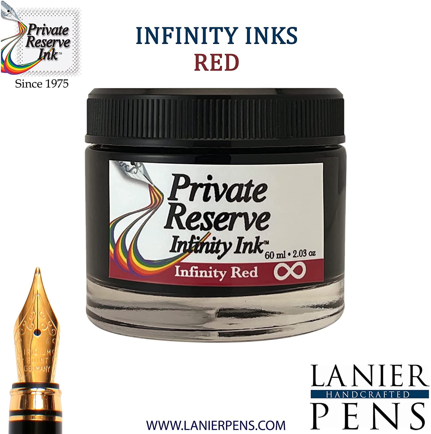Private Reserve Ink Bottle 60ml - Infinity Red (with E.C.O. formula ...