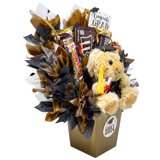 Graduation Gift Bouquet with Keepsake Teddy Bear and Congratulatory ...