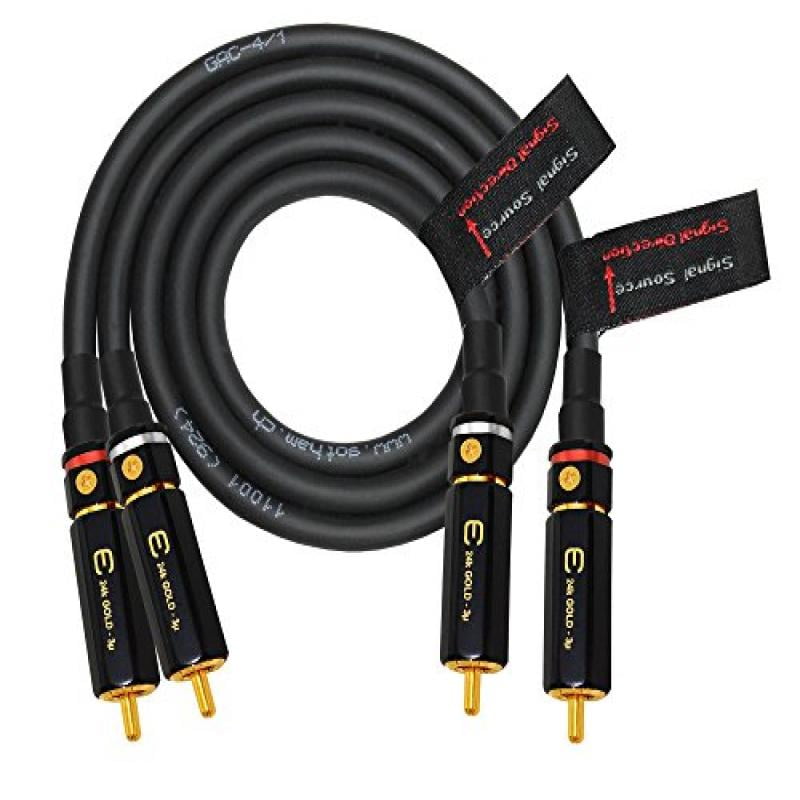 4.5 Foot RCA Cable Pair - Gotham GAC-4/1 (Black) Star-Quad, Audio ...