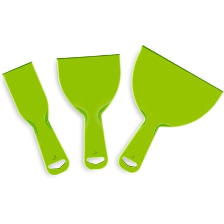 3 Piece Plastic Putty Knife Set, Flexible Paint Scraper, Wallpaper ...