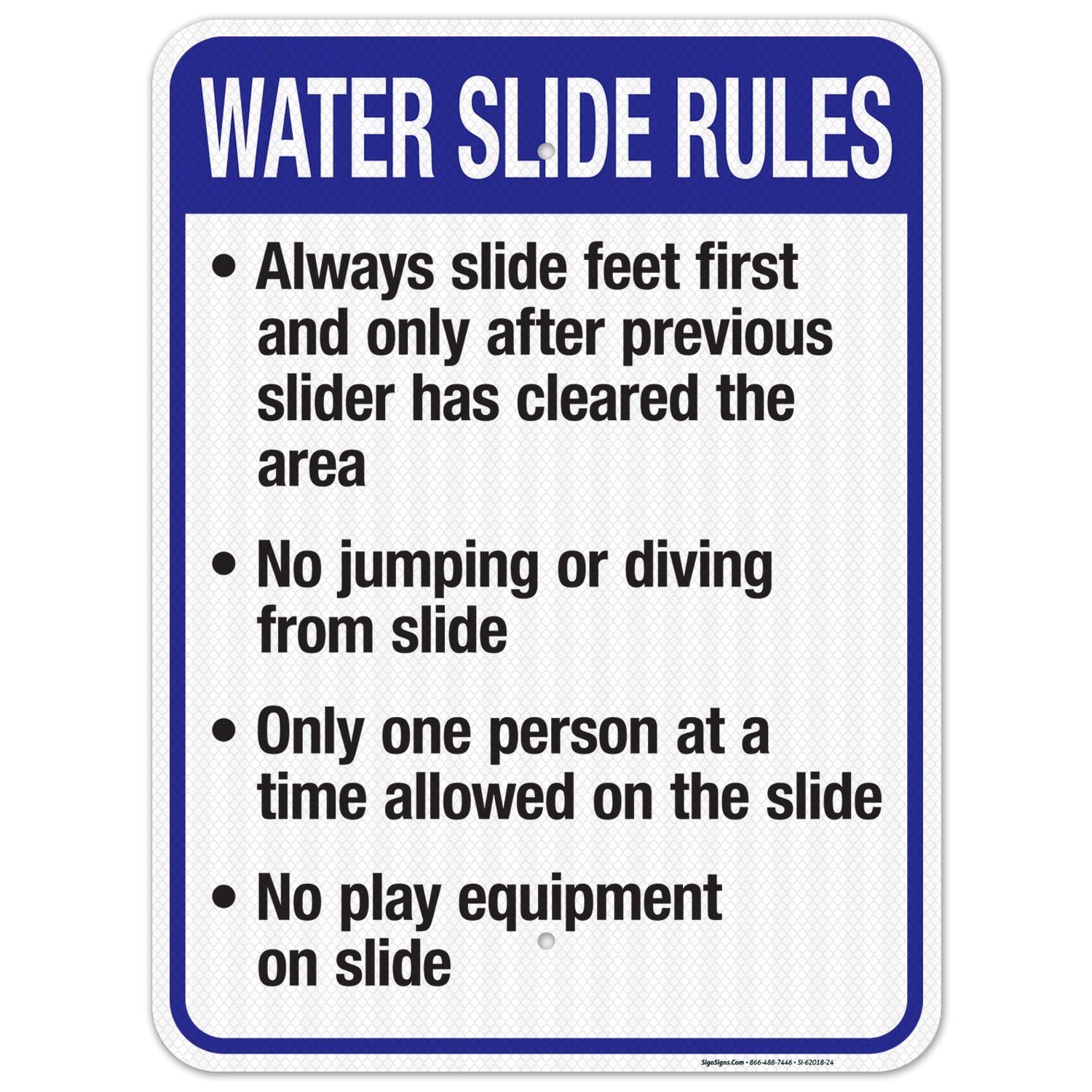 Arkansas Water Slide Rules Sign, Complies With State Of Arkansas Pool ...