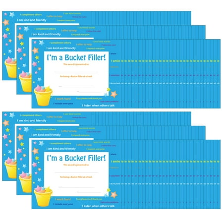 Bucket Filler Award, 30 Per Pack, 6 Packs | Walmart Canada