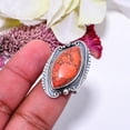 Copper Red Turquoise Gemstone 925 Sterling Silver Jewelry Ring ...