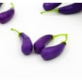 60 PCS Fake Eggplant Mini Simulation Plastic Foam Artificial Vegetable ...