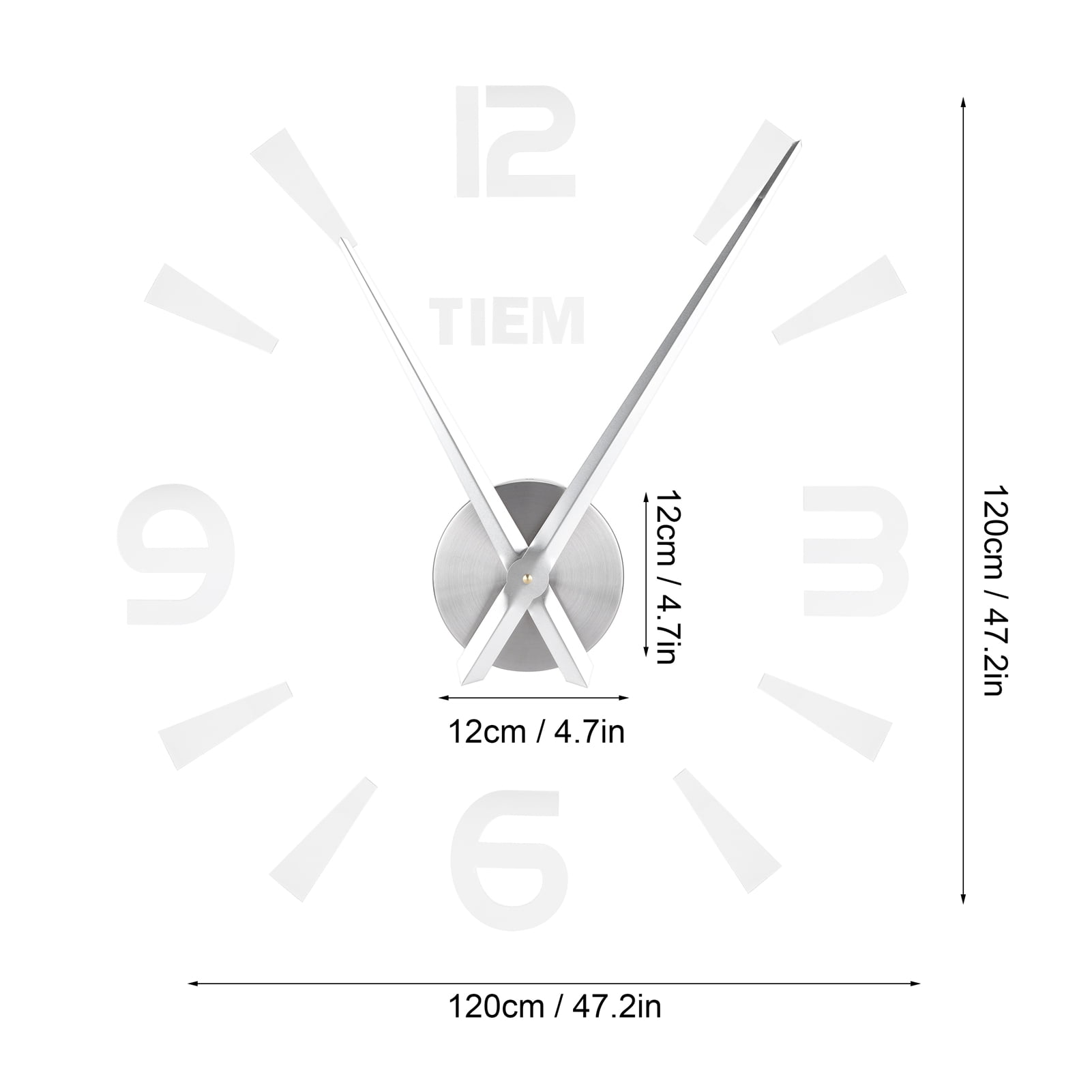 Click here for Ylshrf Diy Wall Clock  Wall Sticker Clock  Large-S... prices