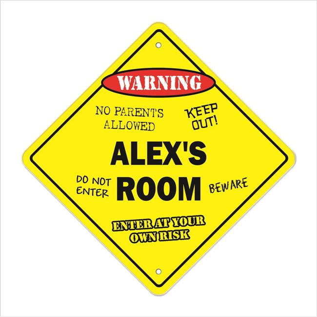 SignMission 12 x 12 in. Alexs Room Crossing Zone Xing Sign - Walmart.com
