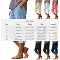 Enjoytime Capris for Women Solid Color Elastic Waist Straight Leg ...