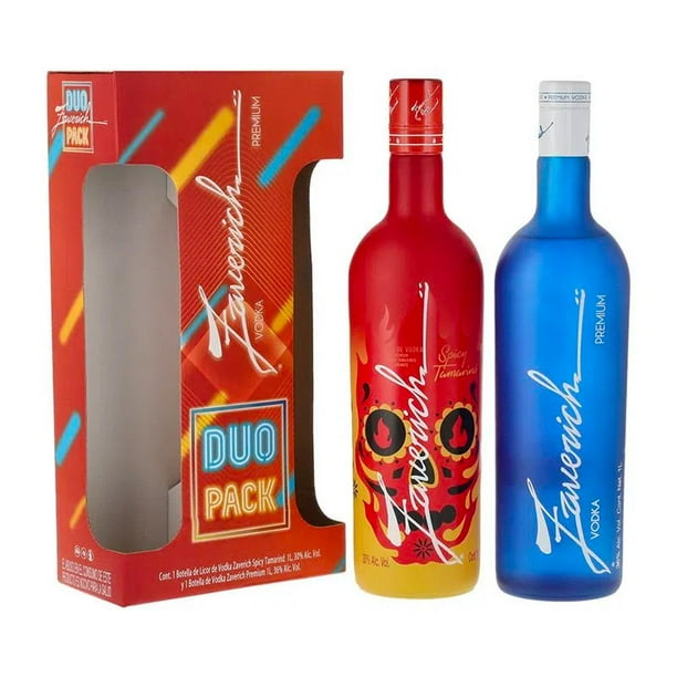 Pack de 2 Licor de Vodka Zaverich Spicy Tamarind + Premium 1 L | Bodega ...