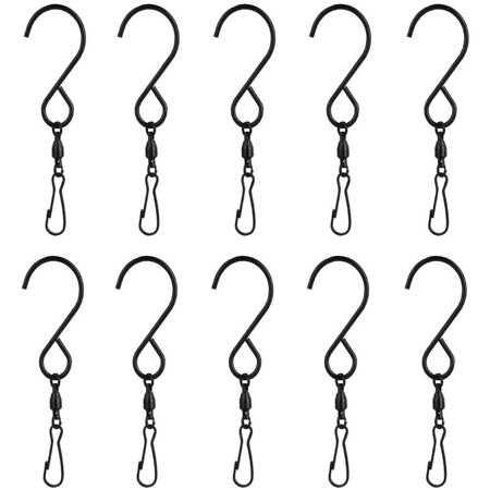 Swivel Hook Clips, 10 Pack Rotating Stainless Steel S-Hooks Swivel ...