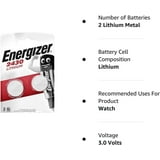 Energizer CR2430 Lithium Coin Battery, 3V 280mAh, 2 Pack, D:24.5mm, H:3.0mm - Walmart.com