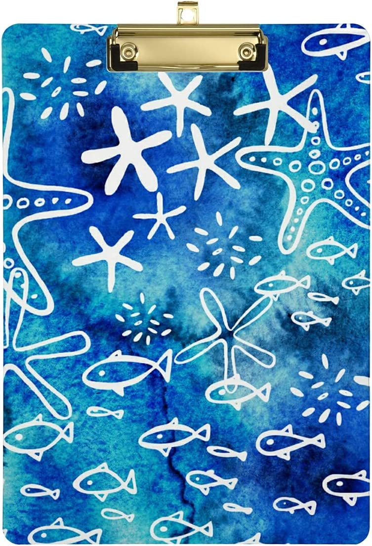 FMSHPON Sea Water Clipboard Hardboard Wood Nursing Clip Board and Pull ...