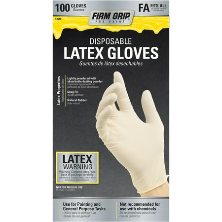 Firm Grip® Pro Paint Fits All Disposable Latex Gloves 100 ct Box ...