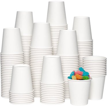 Raindrops White Disposable Paper Cups for Serving Water Juice Tea ...