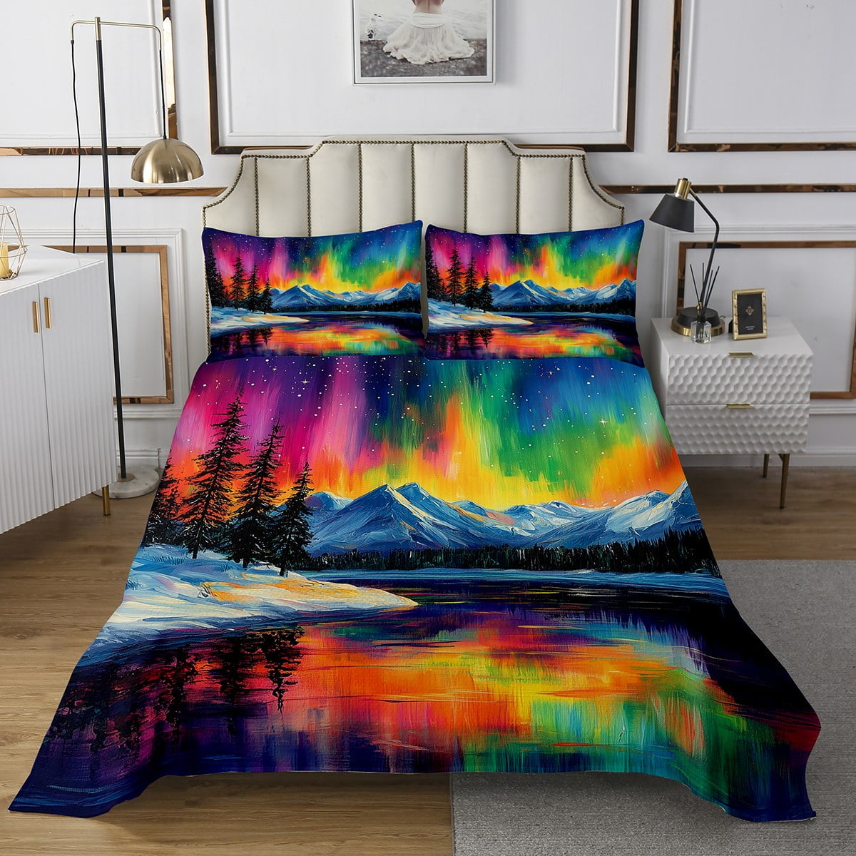 Click here for Erosebridal Aurora Northern Lights Bedspread Sets... prices