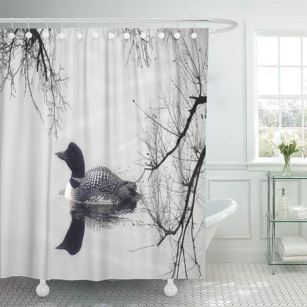 Click here for Yusdecor Abstract Black And White Loon On Lake Can... prices