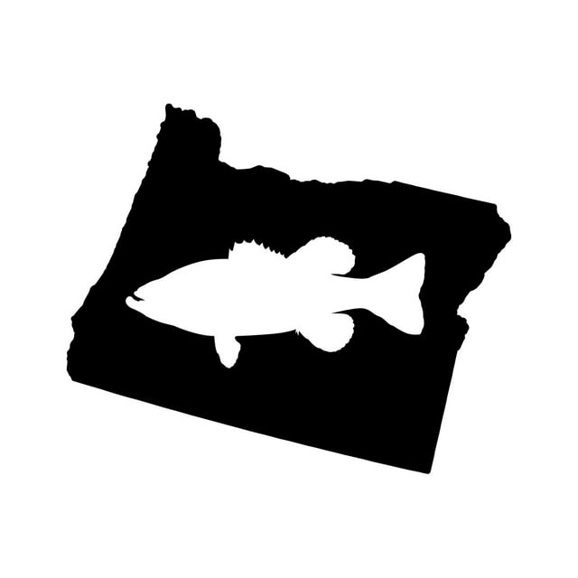 Oregon Bass Sticker Decal Die Cut - Self Adhesive Vinyl - Weatherproof - Made in USA - Many ...
