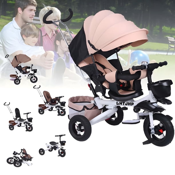 LHTJHP Kids Tricycle,Tricycle Stroller,Kid Stroller,4 in 1 Kids Trike ...