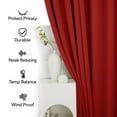 Deconovo Red Blackout Curtains Rod Pocket Drapes Window Curtains for ...