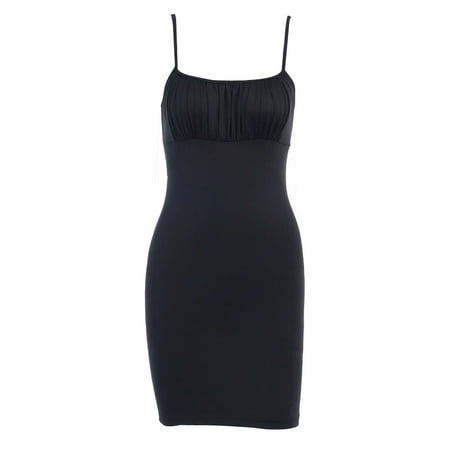 SAYOO Women's Skinny Plain Dress, Ultra Thin Slender Waist Dress with ...