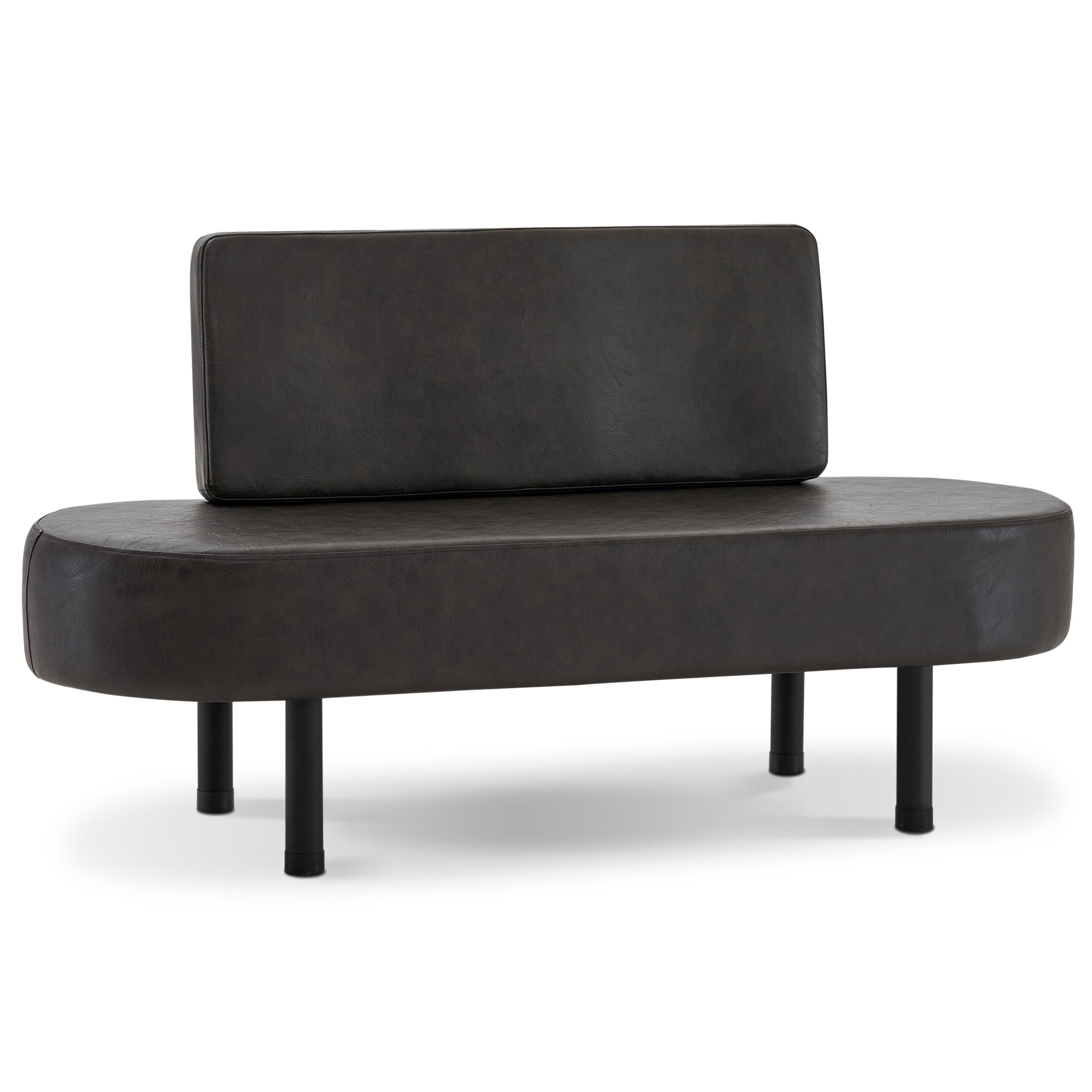 BarberPub Waiting Room Chairs Reception Bench, Leather Office Salon ...