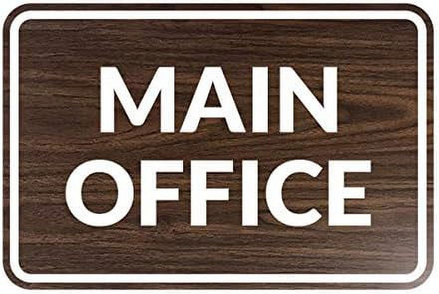 classic framed main office sign (walnut) - large - Walmart.com