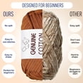 18 Pack Beginners Crochet Yarn Yarn for Crocheting and Knitting with ...