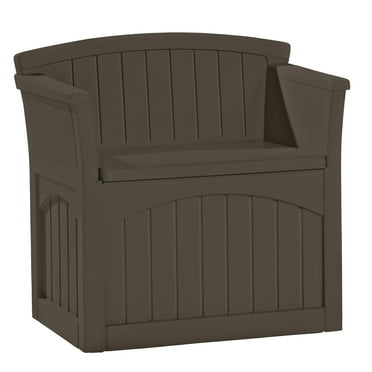 Rubbermaid Outdoor Patio Storage Bench, Resin, Olive & Sandstone ...