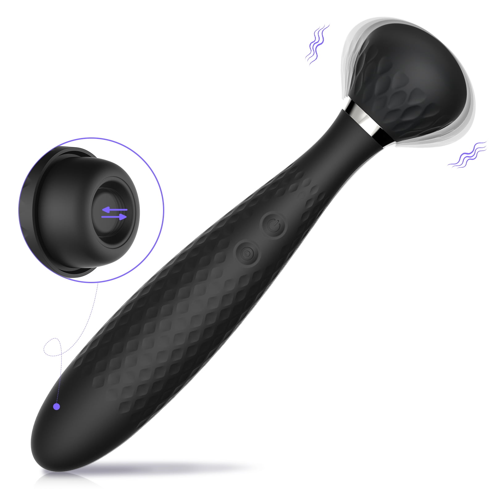 Blissmakers Vibrator Wand Rechargeable 7 Vibrating Modes And 3 Speeds G