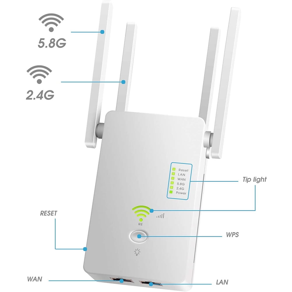 Repetidor extensor de rango Wi Fi de Mbps, extensor de rango WiFi ...