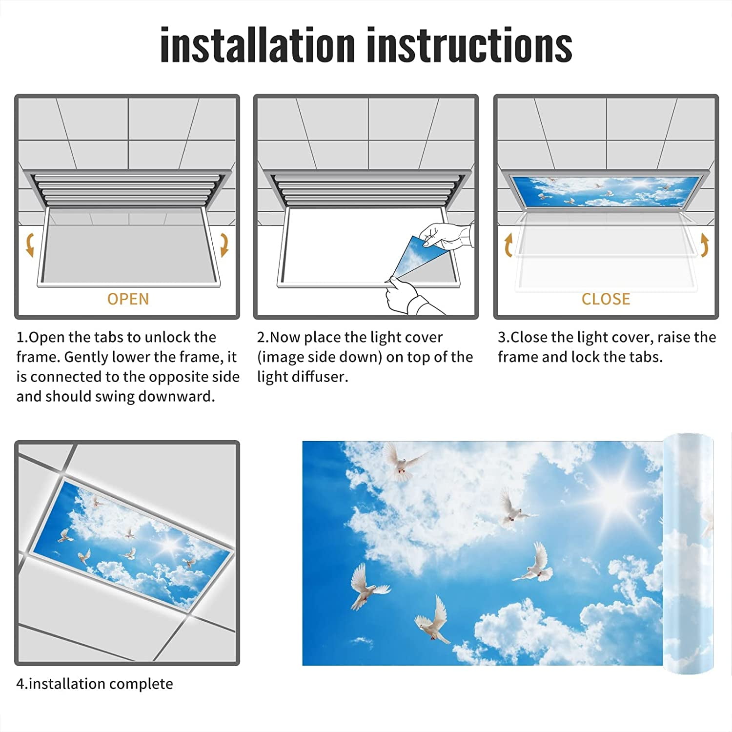 Fluorescent Light Diffuser Frame | Shelly Lighting
