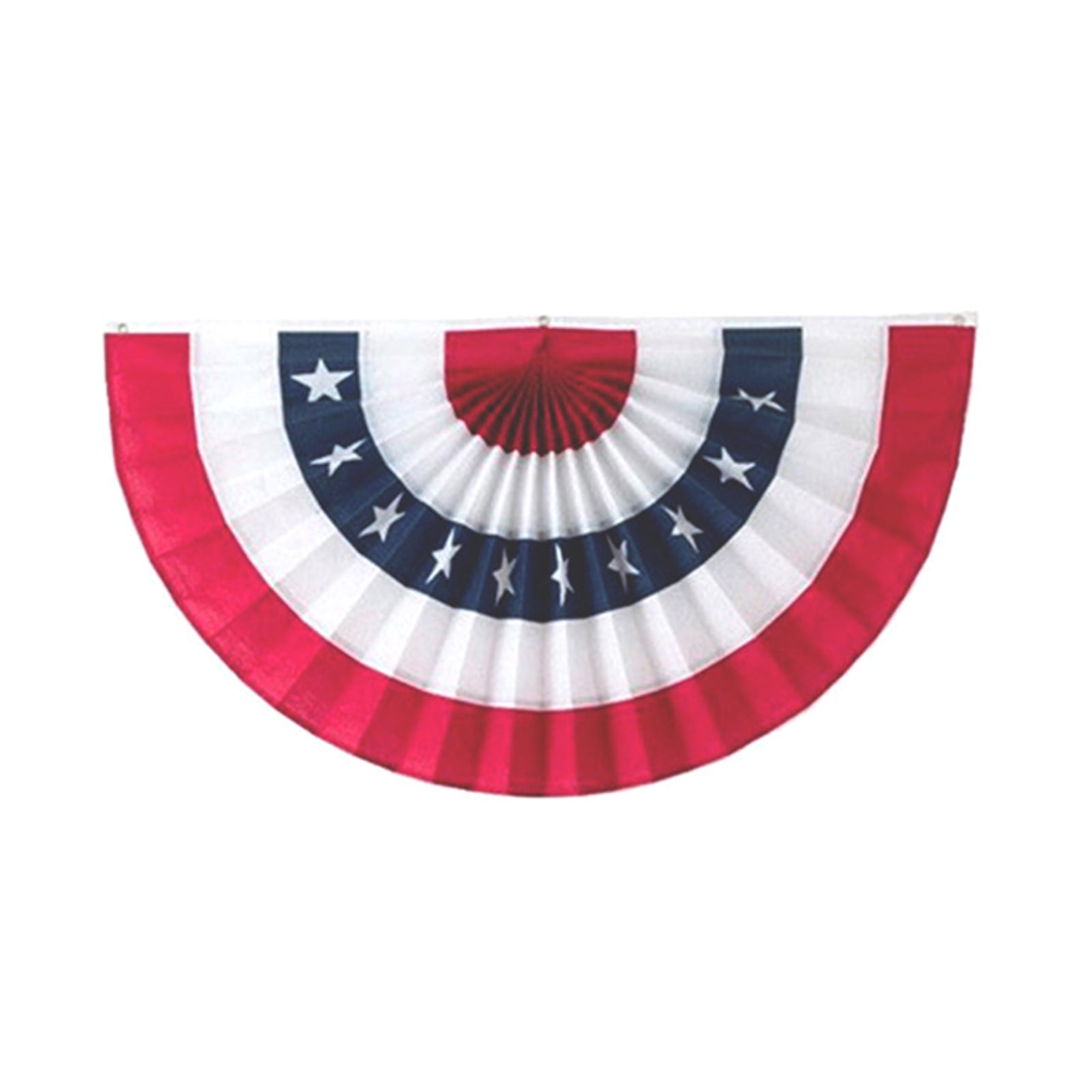 Independence Day Flag Striped Stars Printing Pleated Fan-Shaped Banner ...