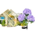 Hydrangea Solar Stake Lights 29.6in, Color Changing 7-Color Fabric ...