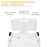 Drive Medical Premium Series Shower Chair with Back and Arms for ...