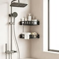 Adhesive Corner Shower Shelf No Drill | Rust-Proof Aluminum Alloy Stick ...