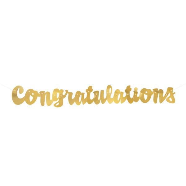 Click here for Unique Pretzels Gold Congratulations Banner prices