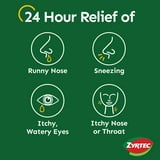Zyrtec 24 Hour Allergy Relief Tablets with 10 mg Cetirizine HCl, 90 Ct ...