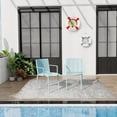 FFZ 4-Piece Stackable Armchair Set with Slatted Back, Ergonomic Design ...