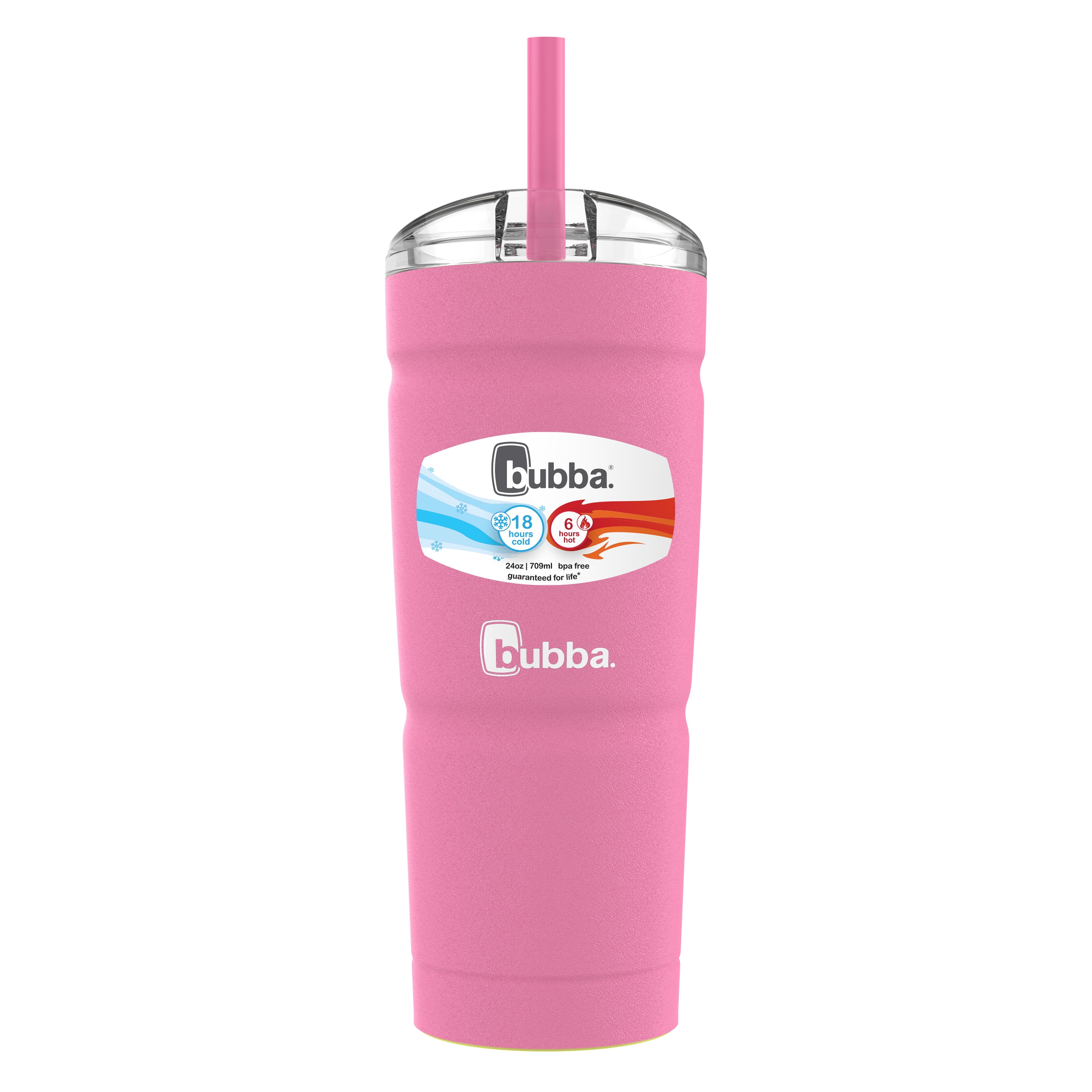 bubba Envy S Stainless Steel Tumbler, 24 oz (709 ml), Straw Lid, Azalea ...