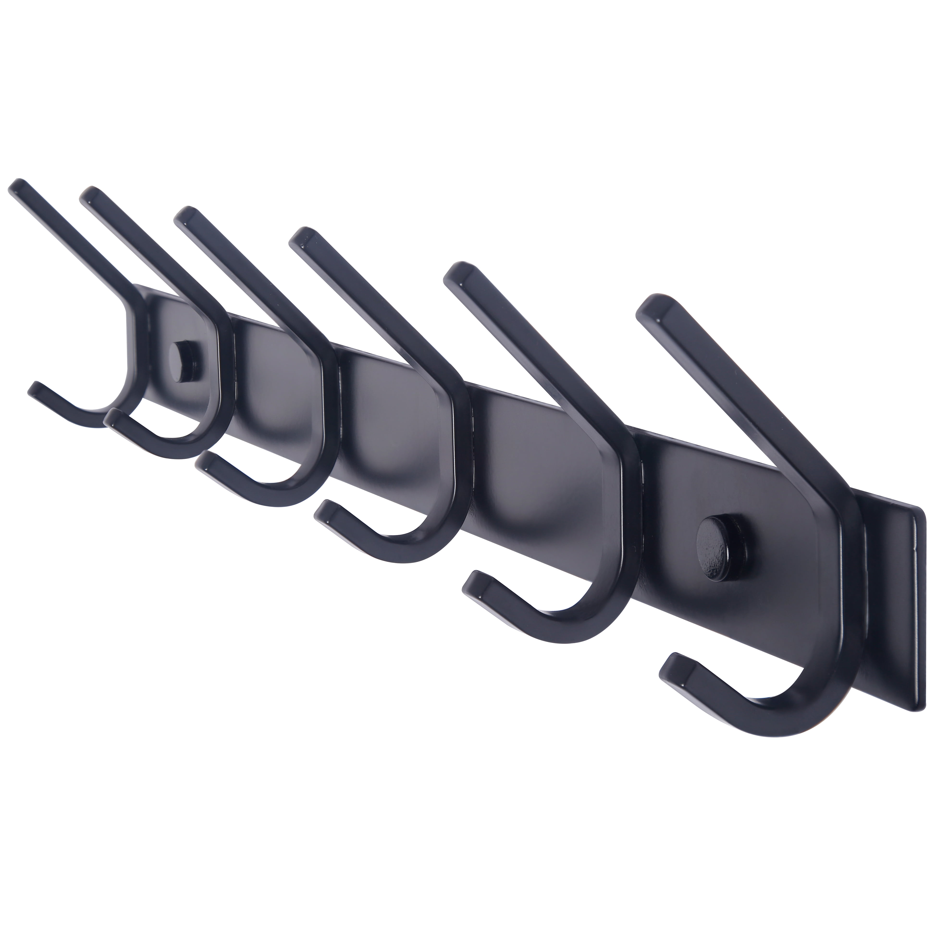 Dseap Sturdy Coat Rack with 6 Dual Hooks,Heavy Duty Wall Mounted Metal ...