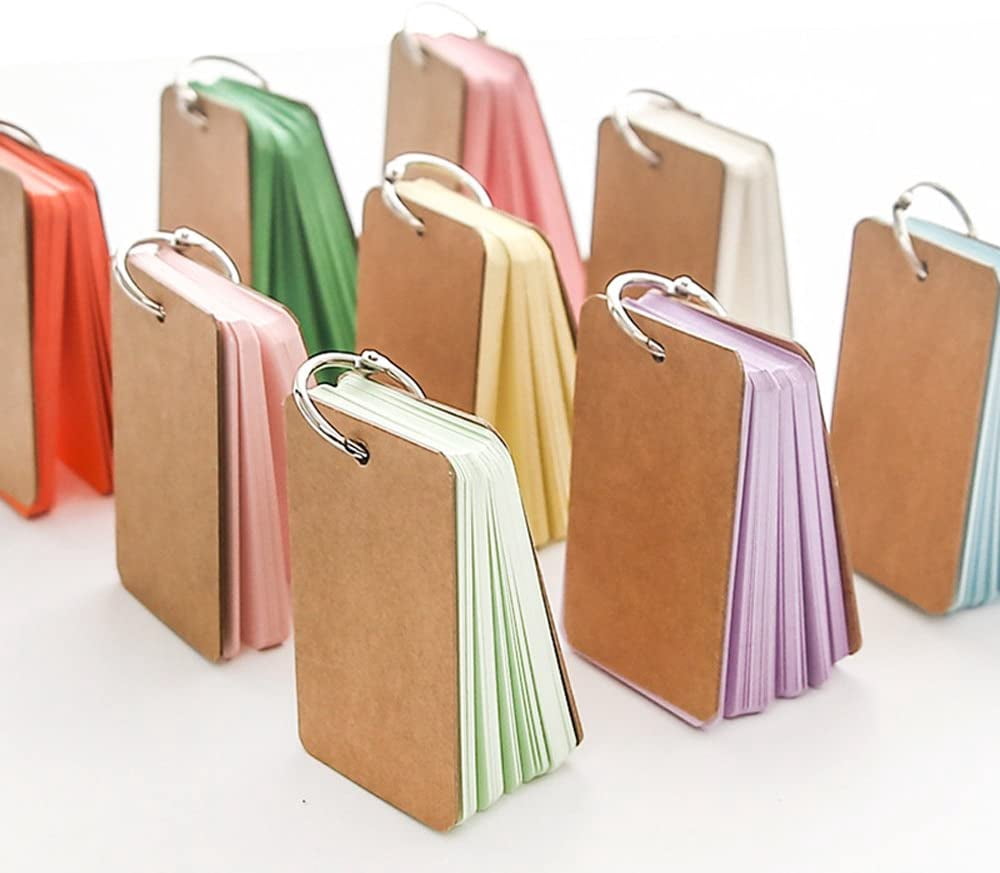 Study Cards, Mini Blank Flash Cards,Multicolor Card Kraft Paper with ...