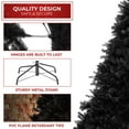 4.5FT Black Spruce Artificial Holiday Christmas Tree with Sturdy Metal ...