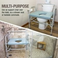 DMI Drop-Arm Bedside Commode, Extra-Wide Seat, 500 lb Capacity ...