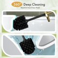 Toilet Bowl Brush and Holder Set 2 Pack with 4 Extra Brush Heads ...