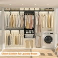 Aheaplus 8FT Hanging Closet System, 96 Inch Closet Organizer System ...
