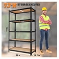 5-Tier Metal Shelving Unit - 2020 lbs Capacity - Heavy Duty Adjustable ...