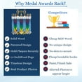 Medal Awards Rack Trophy Shelf and Award Display Rack (24" White) Medal ...