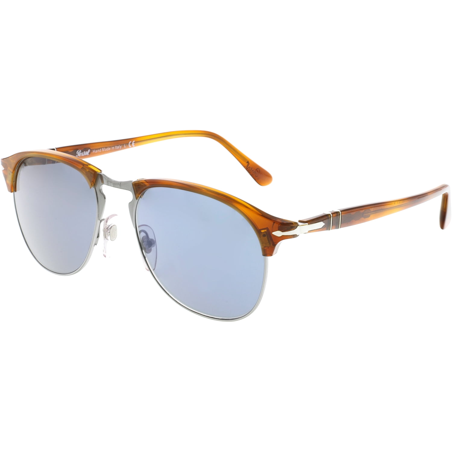 Persol Persol Mens Mirrored Po8649s 9656 53 Brown Oval Sunglasses