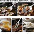 304 Stainless Steel Kitchen Utensils Set, 10 count Metal Cooking ...